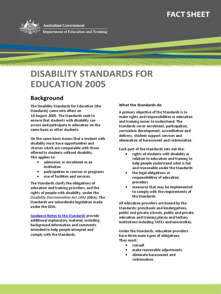 Dse-Fact-Sheet-2-Dse 0 | PDF | Disability | Harassment