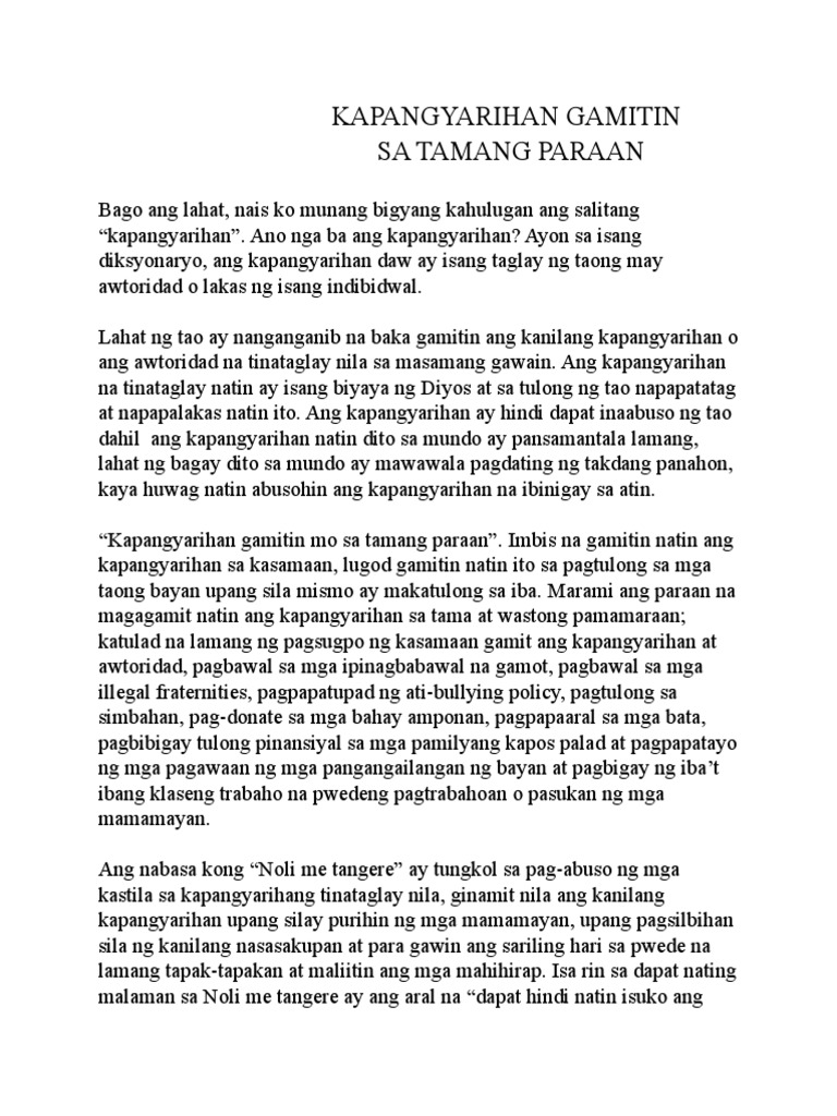 Filipino Project | PDF