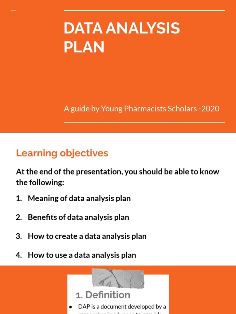 A Guide To Developing Data Analysis Plan | PDF | Dependent And ...