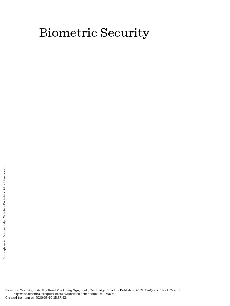 Biometric Security | PDF | Biometrics | Cryptography