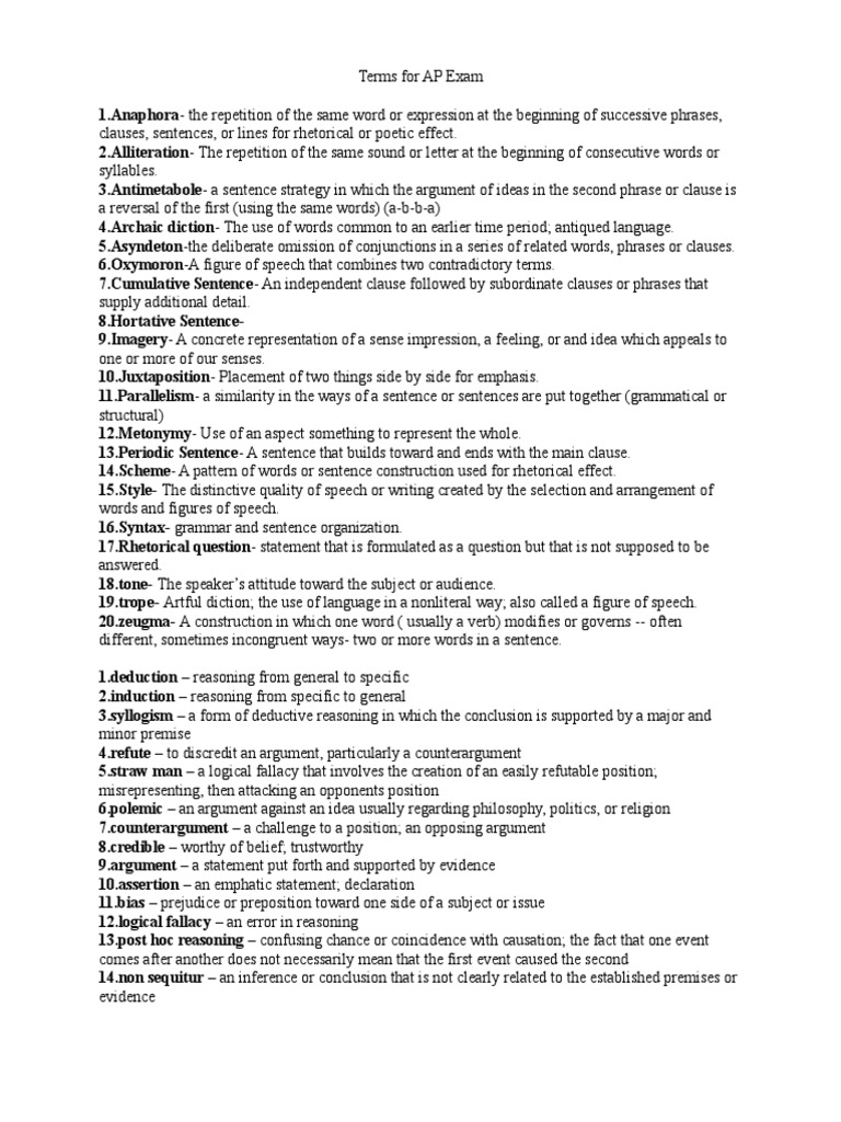 Vocab For AP Lang Final | PDF | Semantics | Linguistics