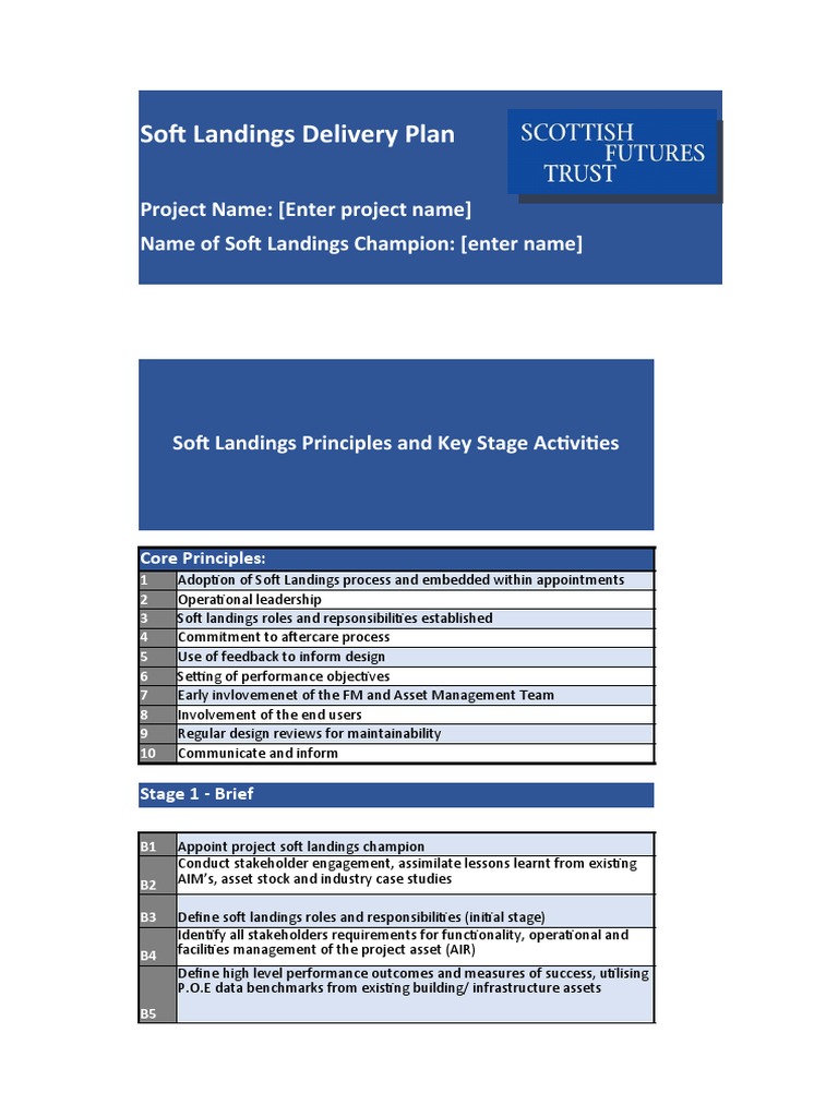 Soft Landings Delivery Plan Overview | PDF | Building Information ...