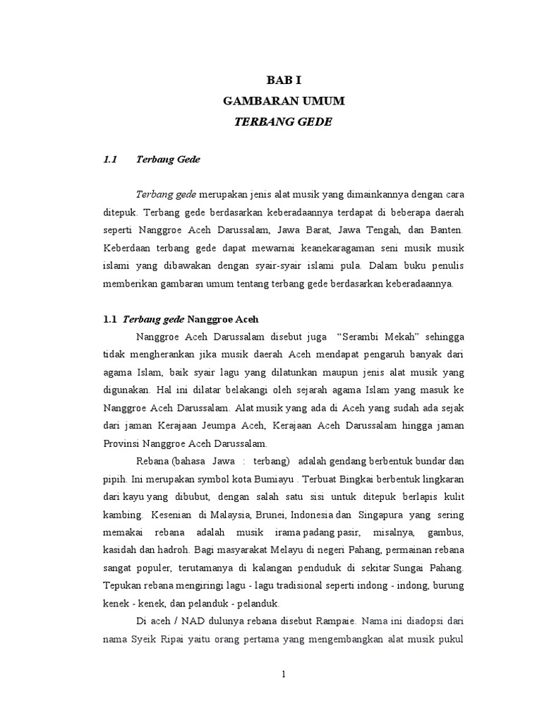 Seni dan Tradisi Terbang Gede Banten | PDF