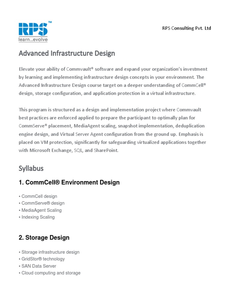 Advanced Infrastructure Design | PDF