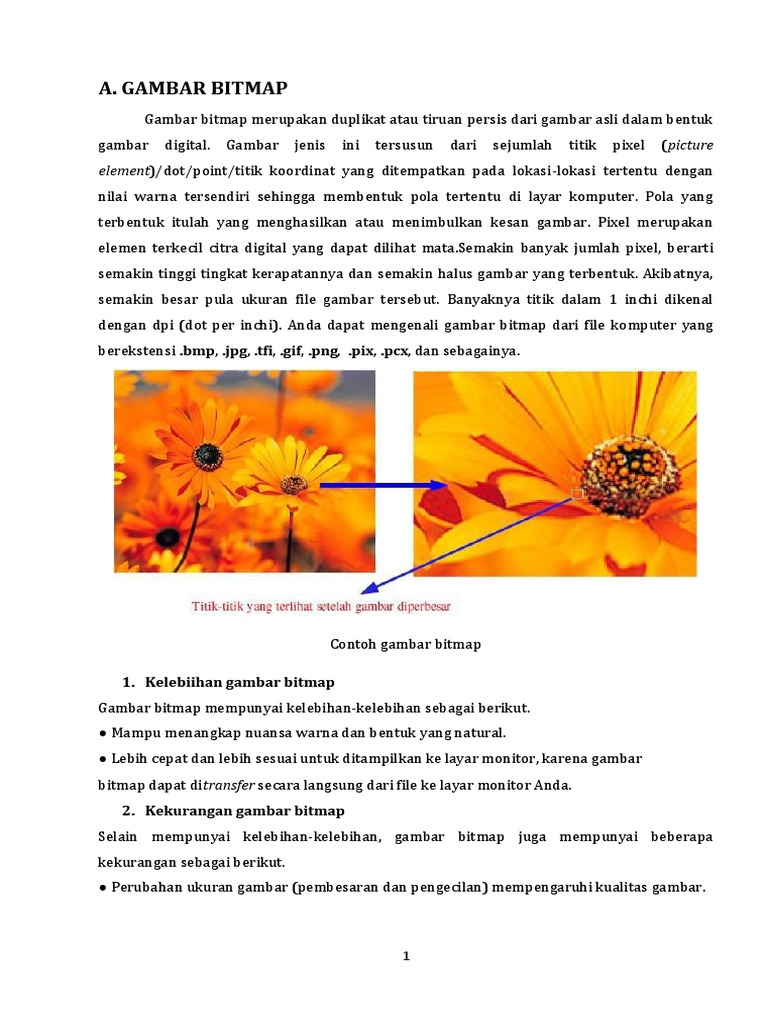 Kelebihan dan Kekurangan Gambar Bitmap | PDF