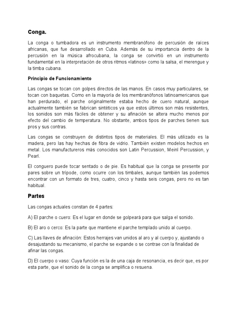 Conga DC | PDF | Naturaleza | Entretenimiento (general)