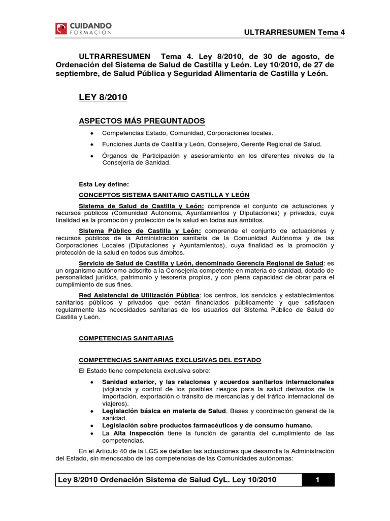 4 Ley 8-2010 y Ley 10-2010 PDF | PDF | Hospital | Esfera pública