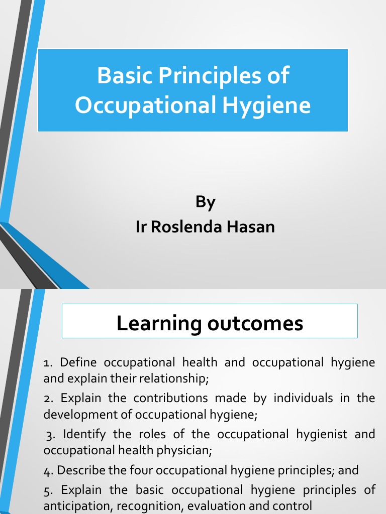 Basic Principle of Occ Hygiene - PDF PDF | PDF | Occupational Hygiene ...