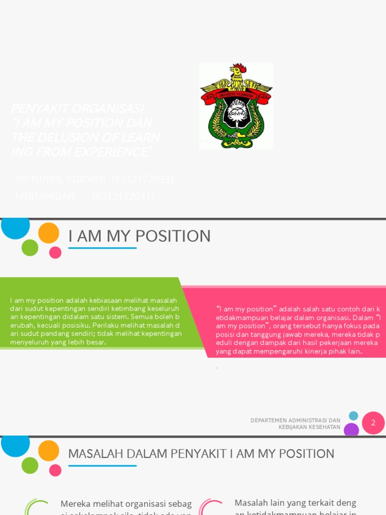 Penyakit "I Am My Position" dalam Organisasi | PDF | Pengembangan Diri