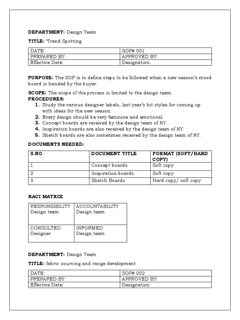 Sop Design | PDF | Specification (Technical Standard) | Design