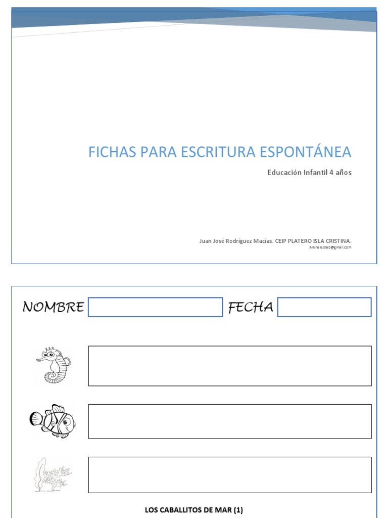 Fichas Complementarias El Caballito de Mar | PDF