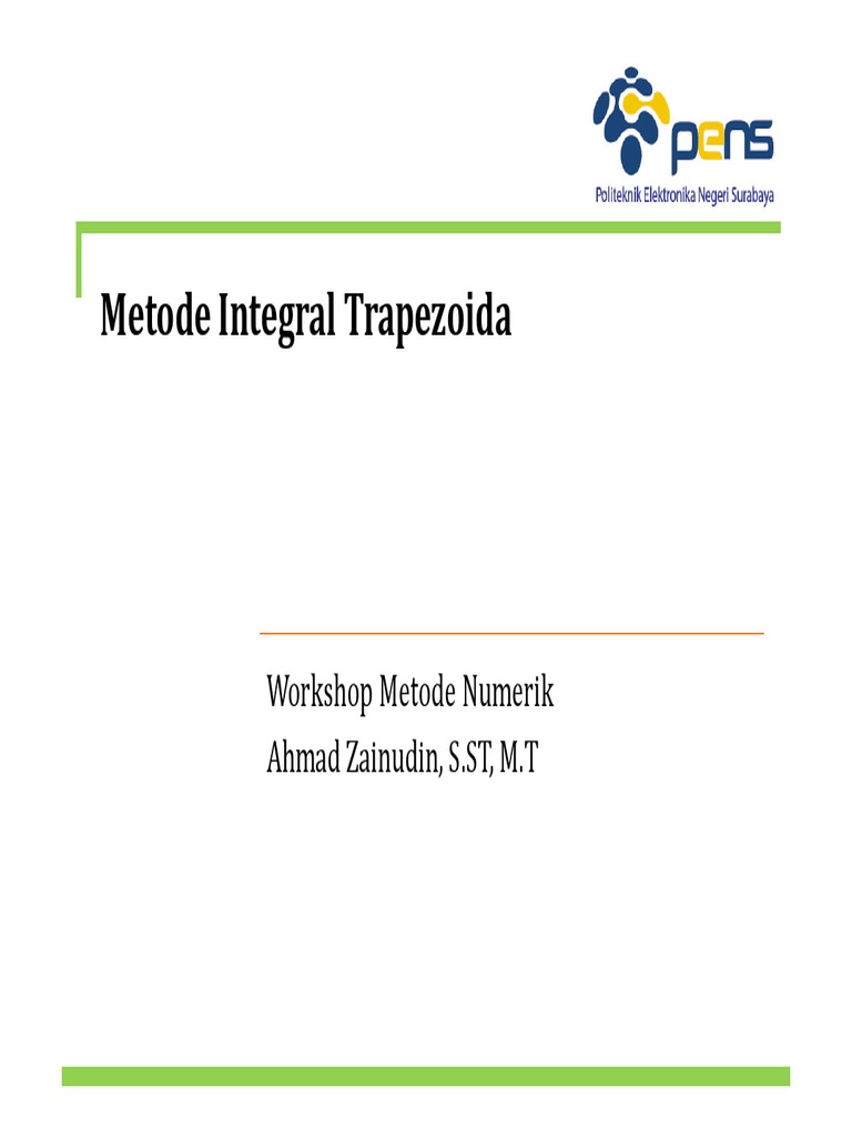 Metode Integral Trapezoida PDF | PDF