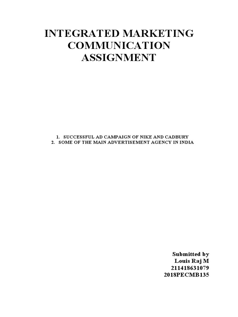 Nike Just Do It Campaign | PDF | Confectionery | Chocolate