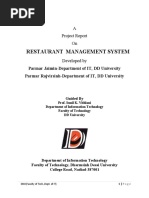 Restaurant Management System | PDF