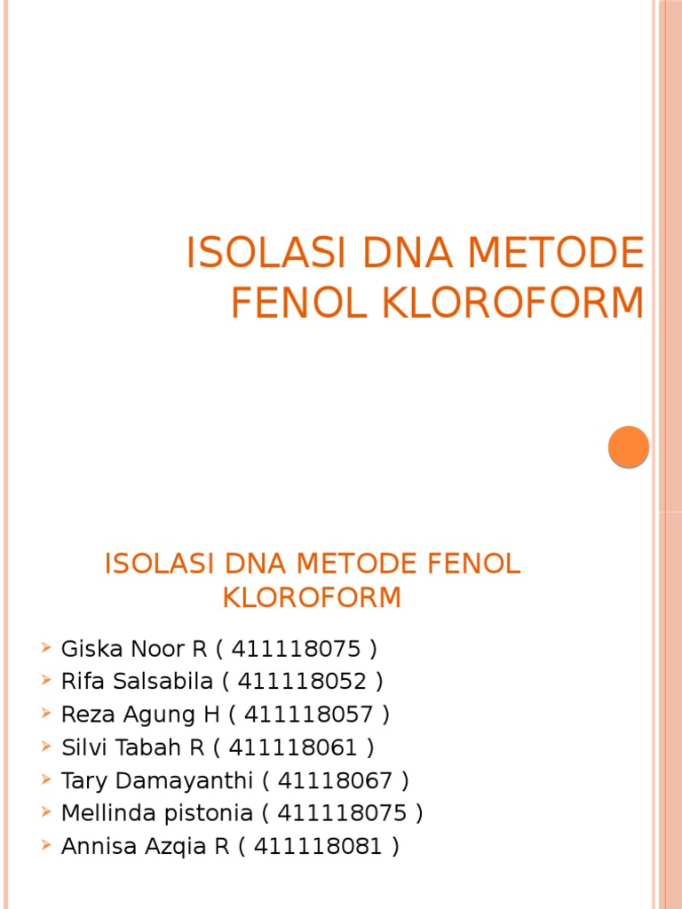 Isolasi Dna Metode Fenol Kloroform-2 | PDF