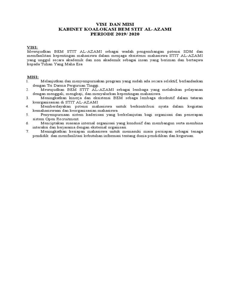 AD/ART BEM STIT Al-Azami 2019/2020 | PDF