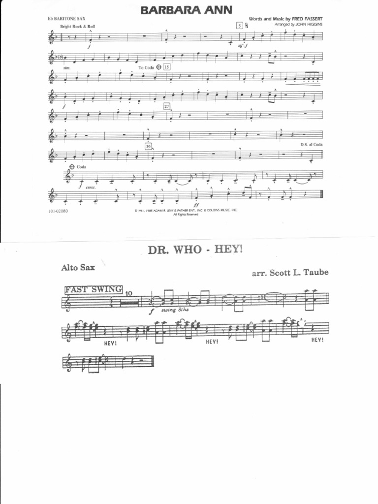 Bari Sax | PDF | Western European Music | Saxophone