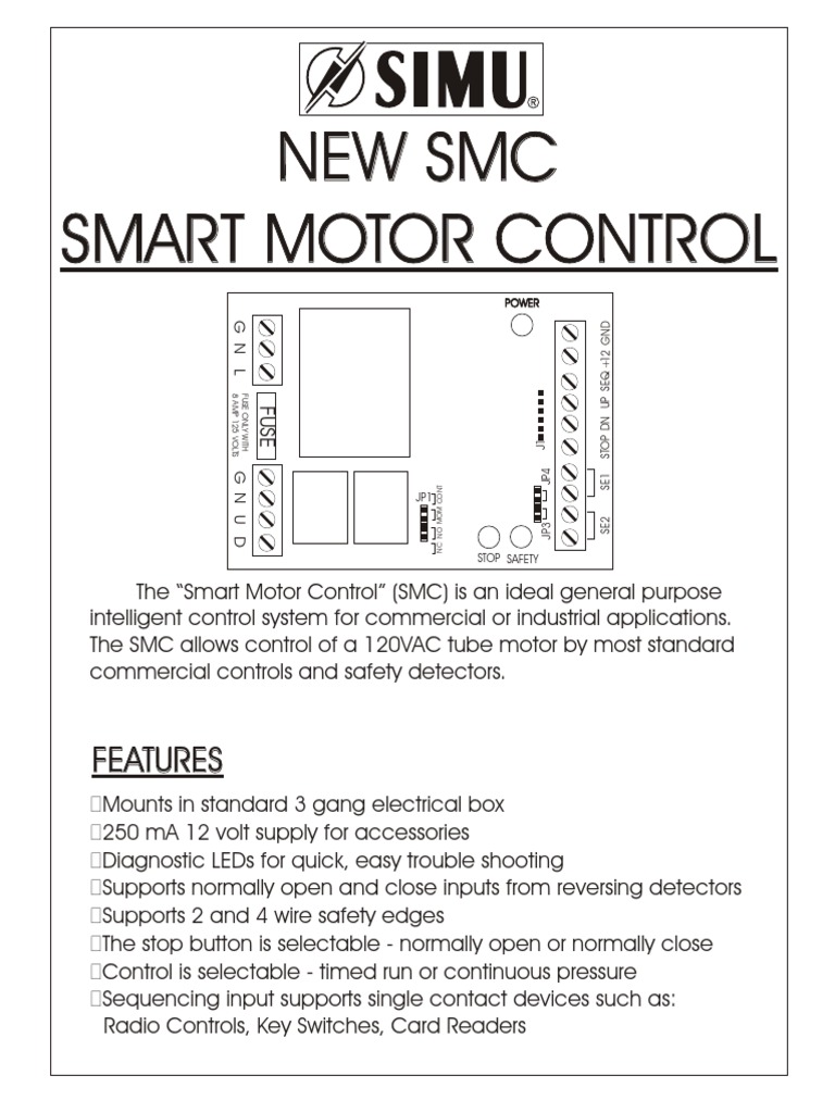 New SMC Smart Motor Control PDF | PDF | Switch | Fuse (Electrical)