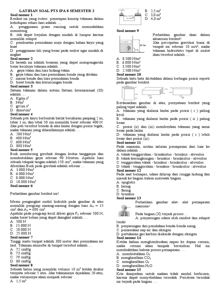 Latihan Soal Pts Ipa 8 Semester 2 | PDF