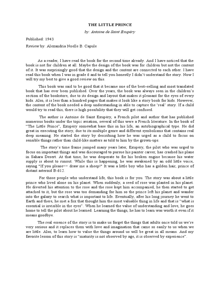 The Little Prince | PDF | The Little Prince | Books