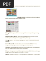 Ang Mga Bahagi NG Pahayagan | PDF