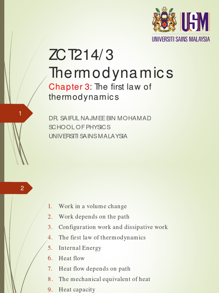 ZCT 214 - Lecture - Chapter3 PDF | PDF | Latent Heat | Heat