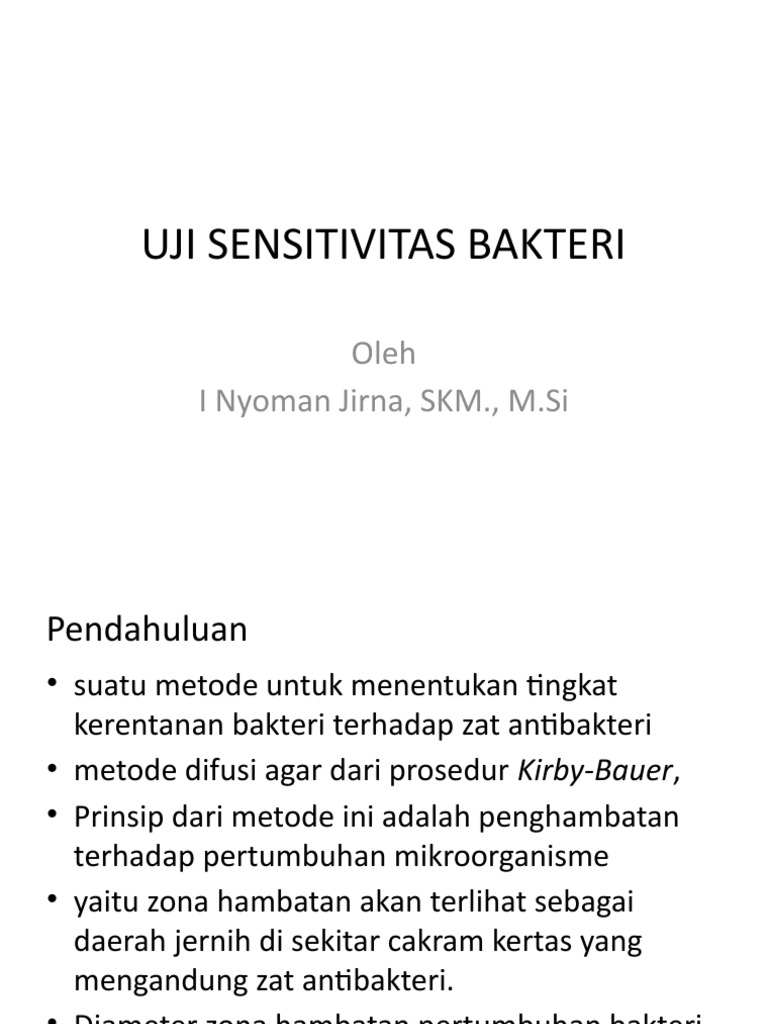 UJI SENSITIVITAS BAKTERI p4 2 | PDF | Kesehatan Holistik