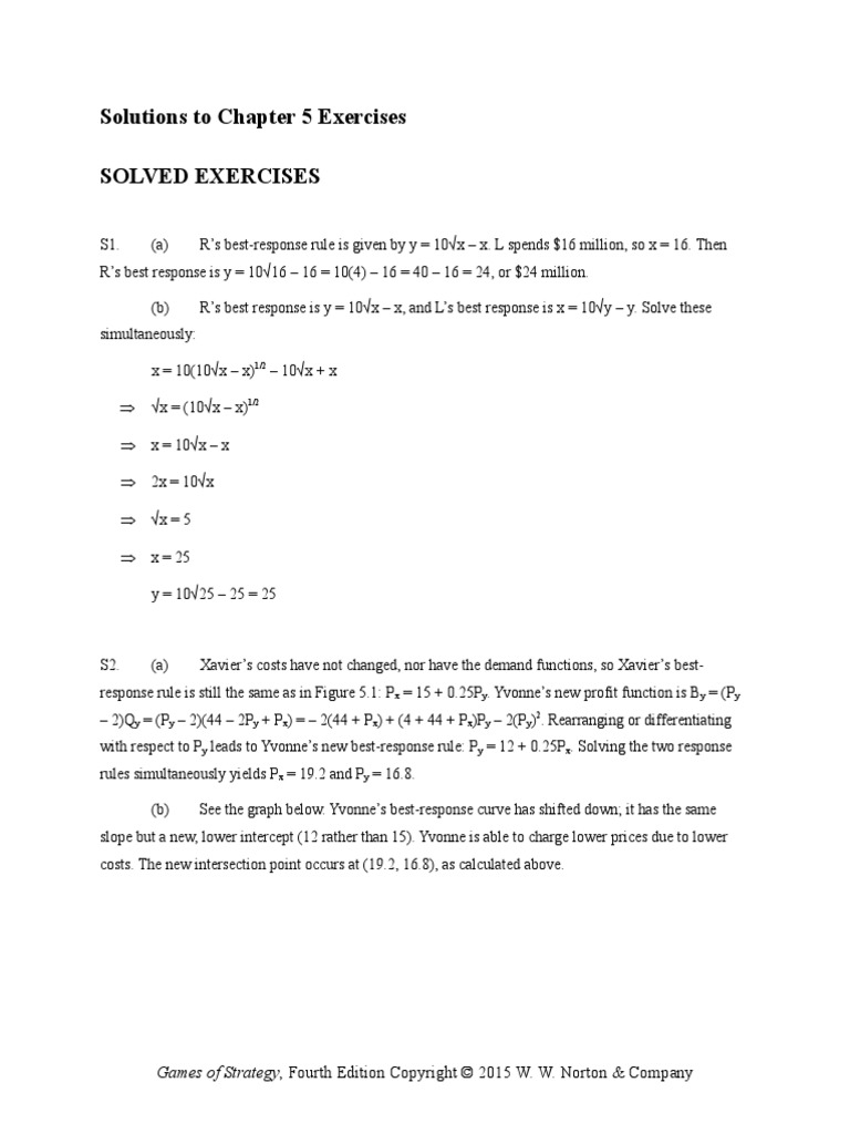 GOS4 ch05 Solutions Solved | PDF | Economic Equilibrium | Profit (Economics)