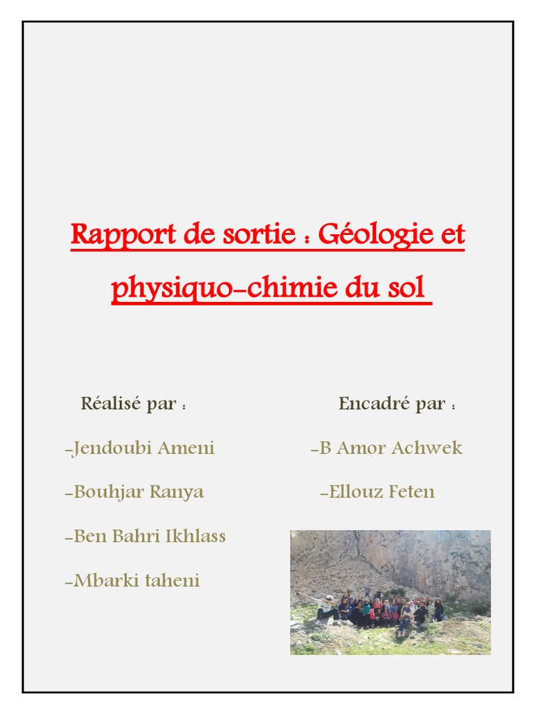 Rapport de Sortie | PDF | Géologie | La nature