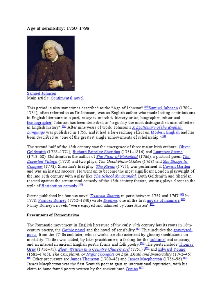 Age of Sensibility | PDF | English Literature | Gothic Fiction