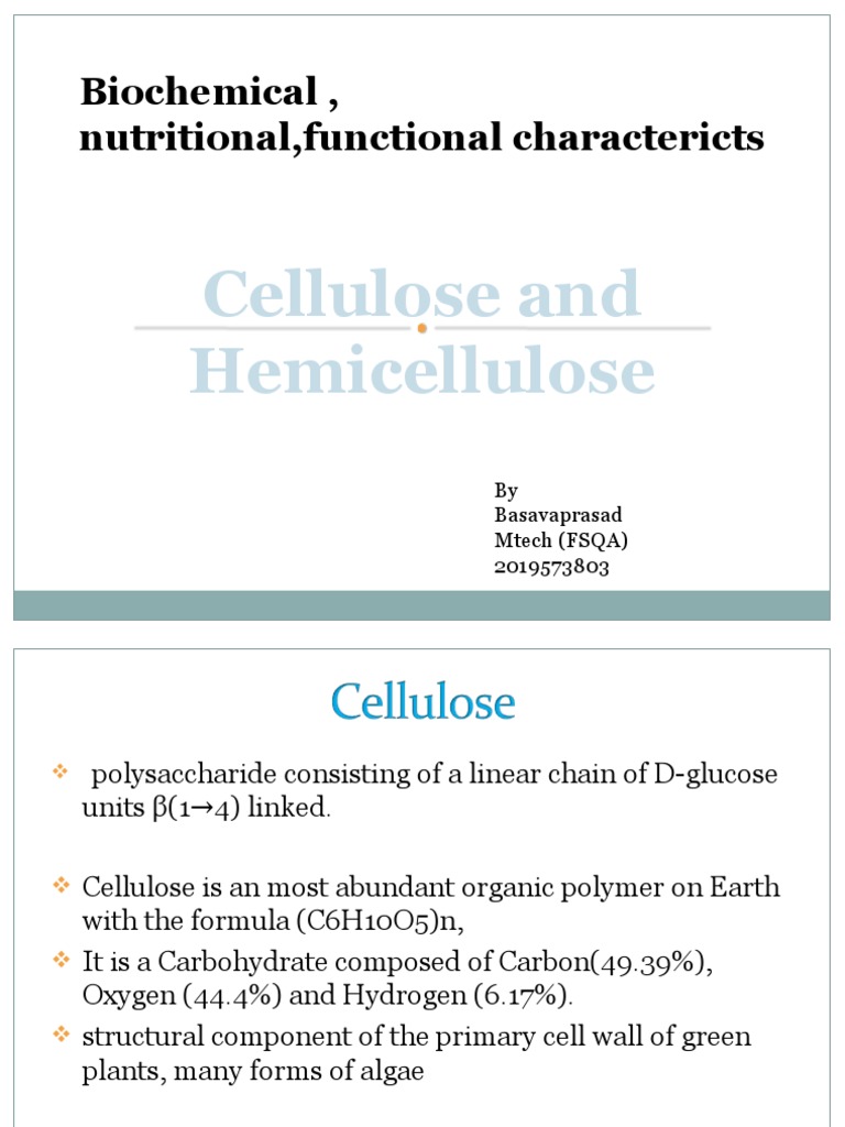 Cellulos | PDF | Cellulose | Chemical Substances