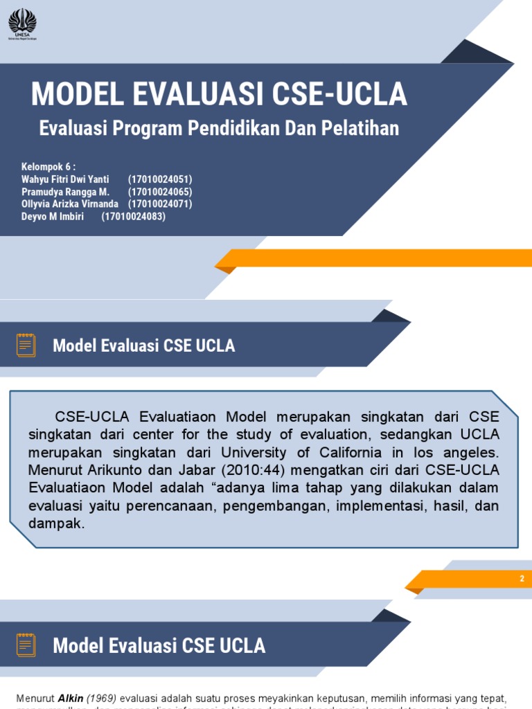 Model Evaluasi CSE UCLA | PDF