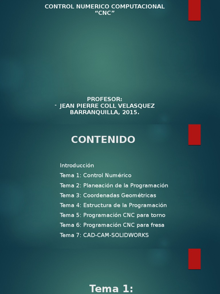 Presentacion CNC | PDF | Control numerico | Ingeniería