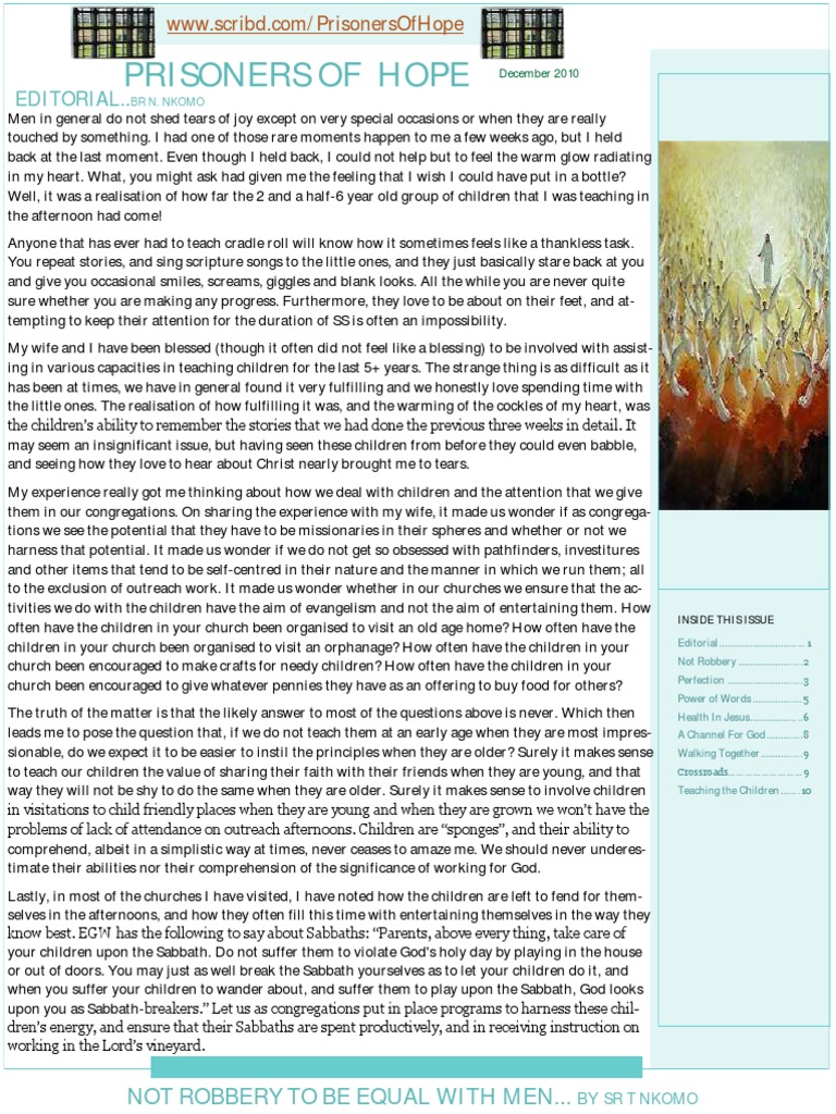 Prisoners of Hope December 2010 | PDF | Epistle To The Colossians | Eve