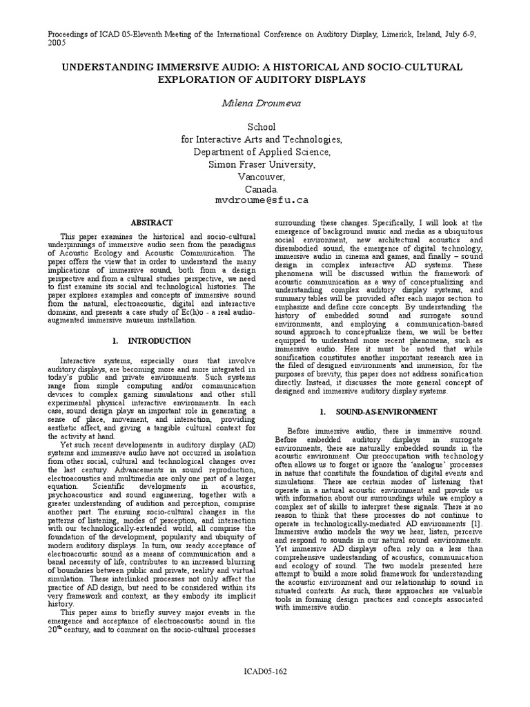 Understanding Immersive Audio | PDF | Acoustics | Sound