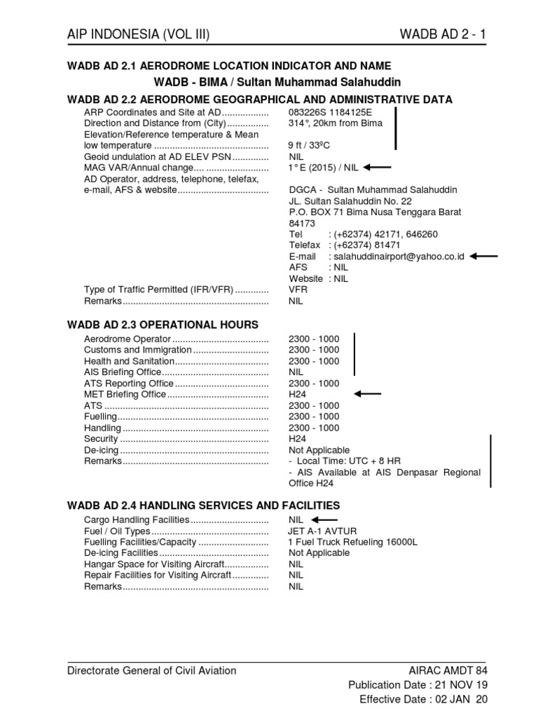 139-WADB AD 2-1 To 2-8 | PDF | Air Traffic Control | Aerospace Engineering