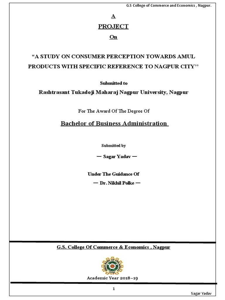 Amul Project | Download Free PDF | Perception | Science