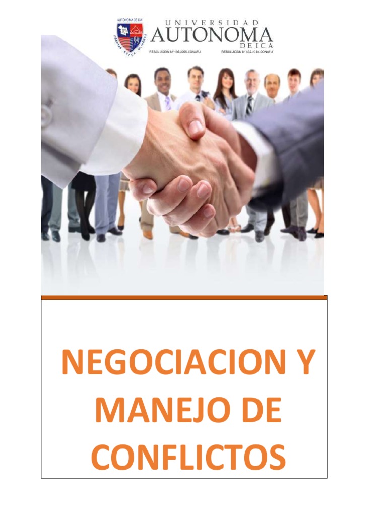 Manual de Curso Manejo de Conflictos | PDF | Conflicto (proceso) | Negociación