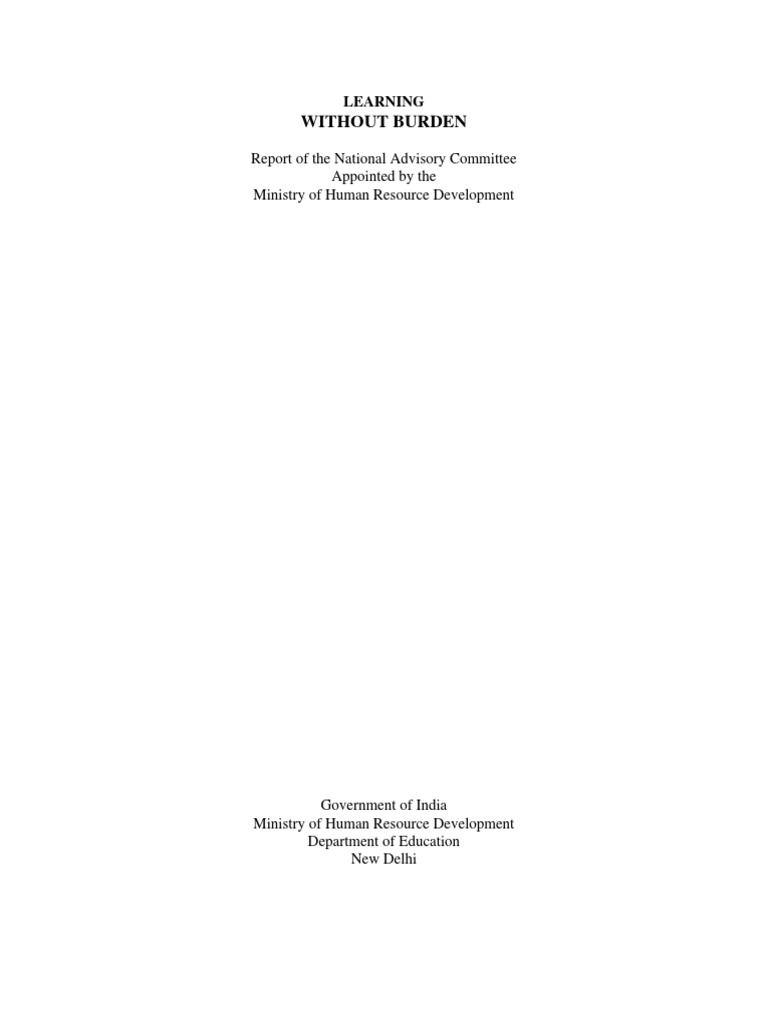 Learning Without Burden | PDF | Teachers | Textbook