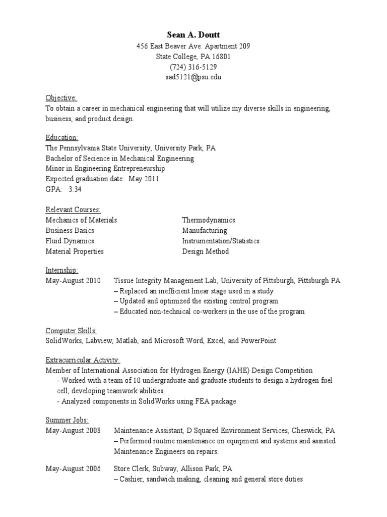 Updated Sean Resume | PDF