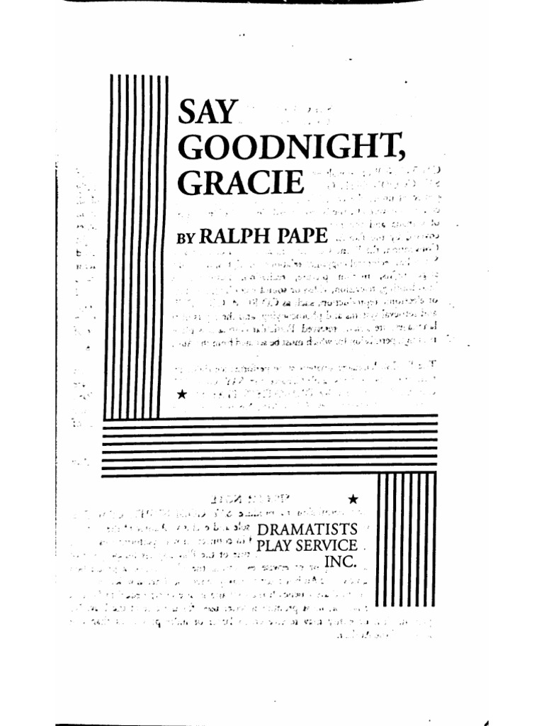 Say Goodnight - Gracie 1 PDF | PDF