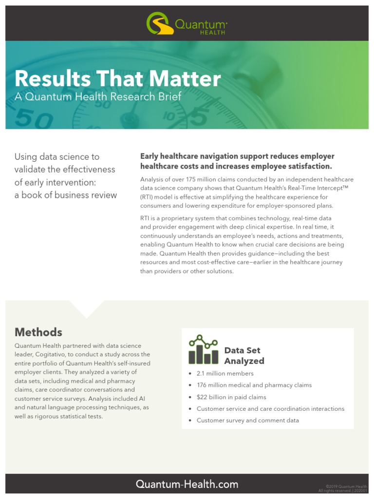 Quantum Health Results That Matter PDF | PDF | Health Care | Employment