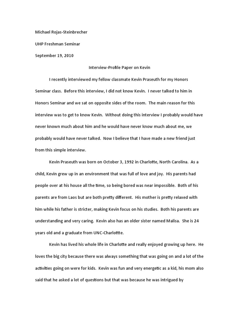 Interview Profile | PDF