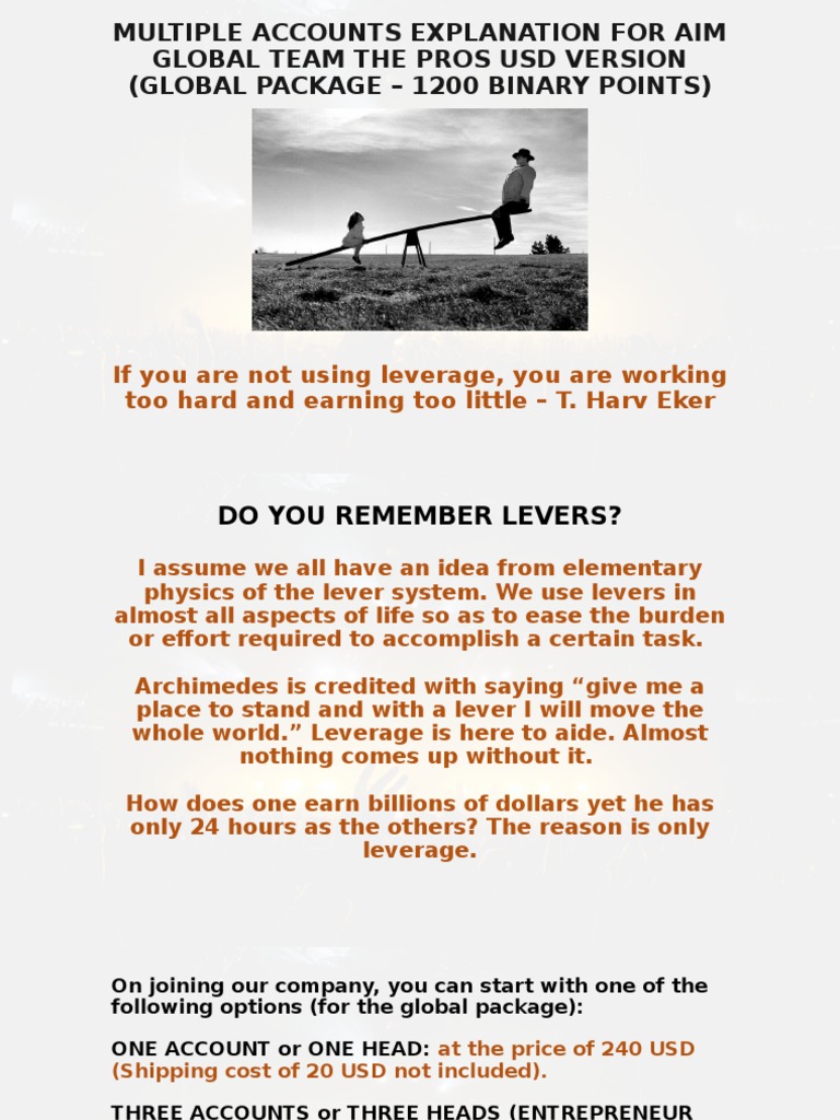 Zimbabwe Multiple Aim Global Package Accounts | PDF | Leverage (Finance ...