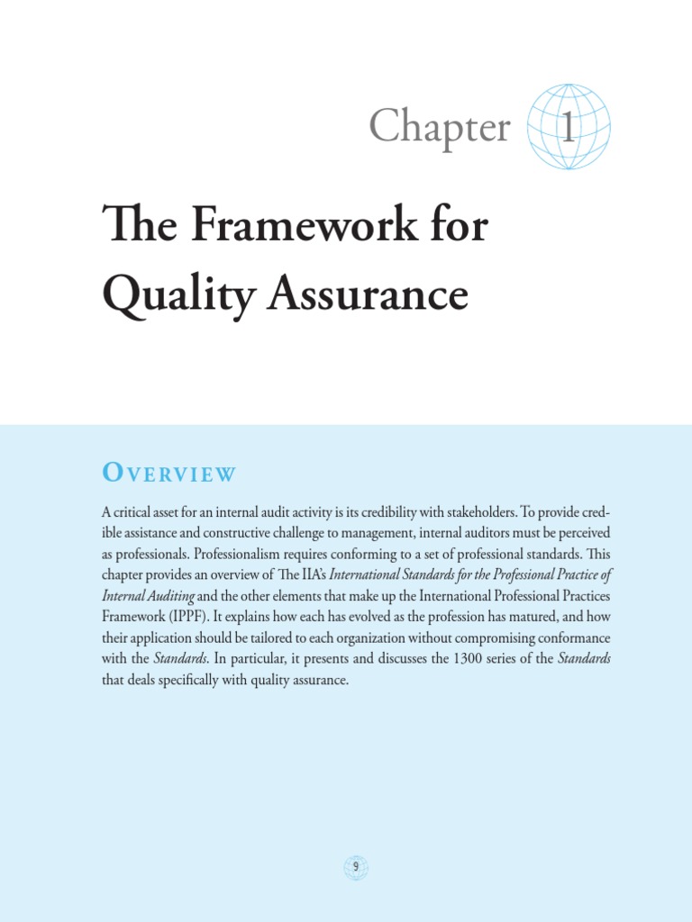 Quality Assessment Manual Chapter 1 PDF | PDF | Internal Audit | Business