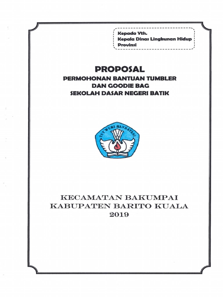 Contoh Proposal Permohonan Bantuan Tumbler | PDF