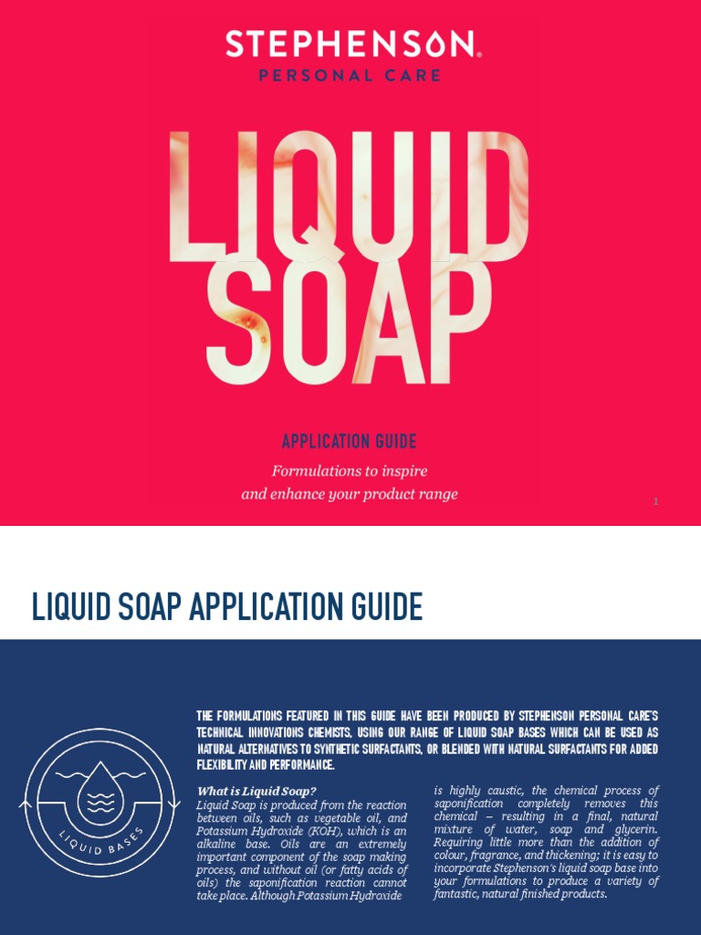 Liquid Soap - Application Guide | PDF | Soap | Surfactant
