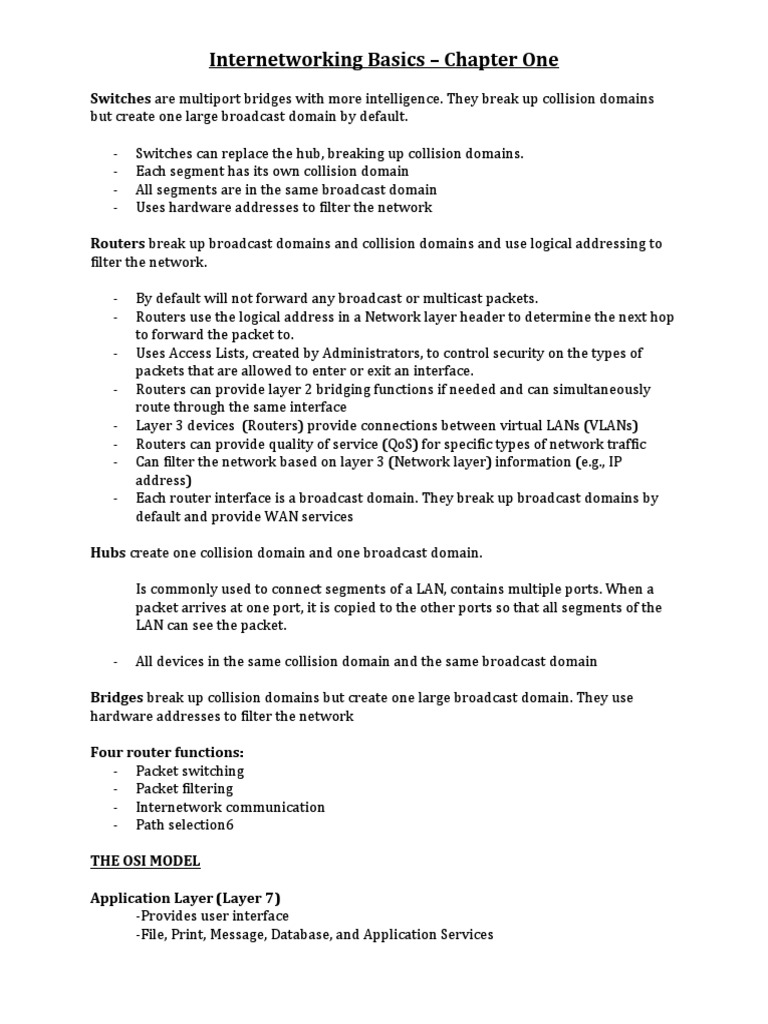 CCNA Study Notes | PDF | Network Switch | Telecommunications