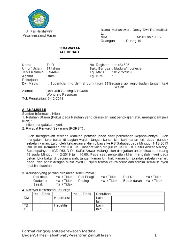 Askep Combustio | PDF | Sains & Matematika