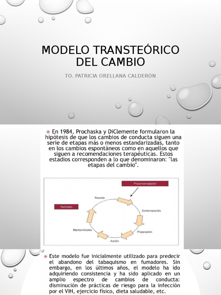 Modelo Transteórico del Cambio Conductual | PDF